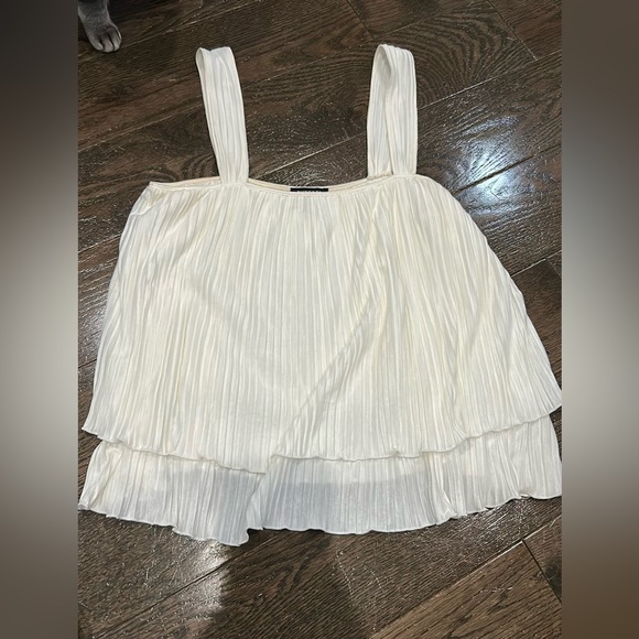 Express | Tops | Express Cream Pleated Layered Blouse | Poshmark